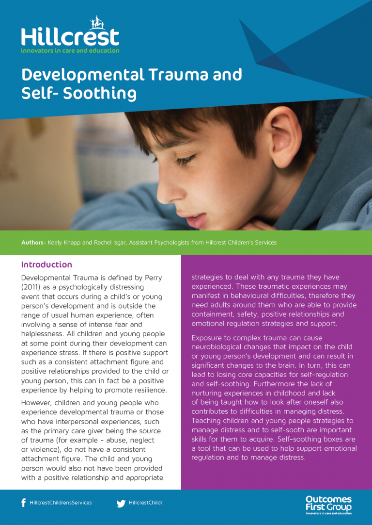Autism Developmental Trauma and Self-Soothing 1 - Living Autism